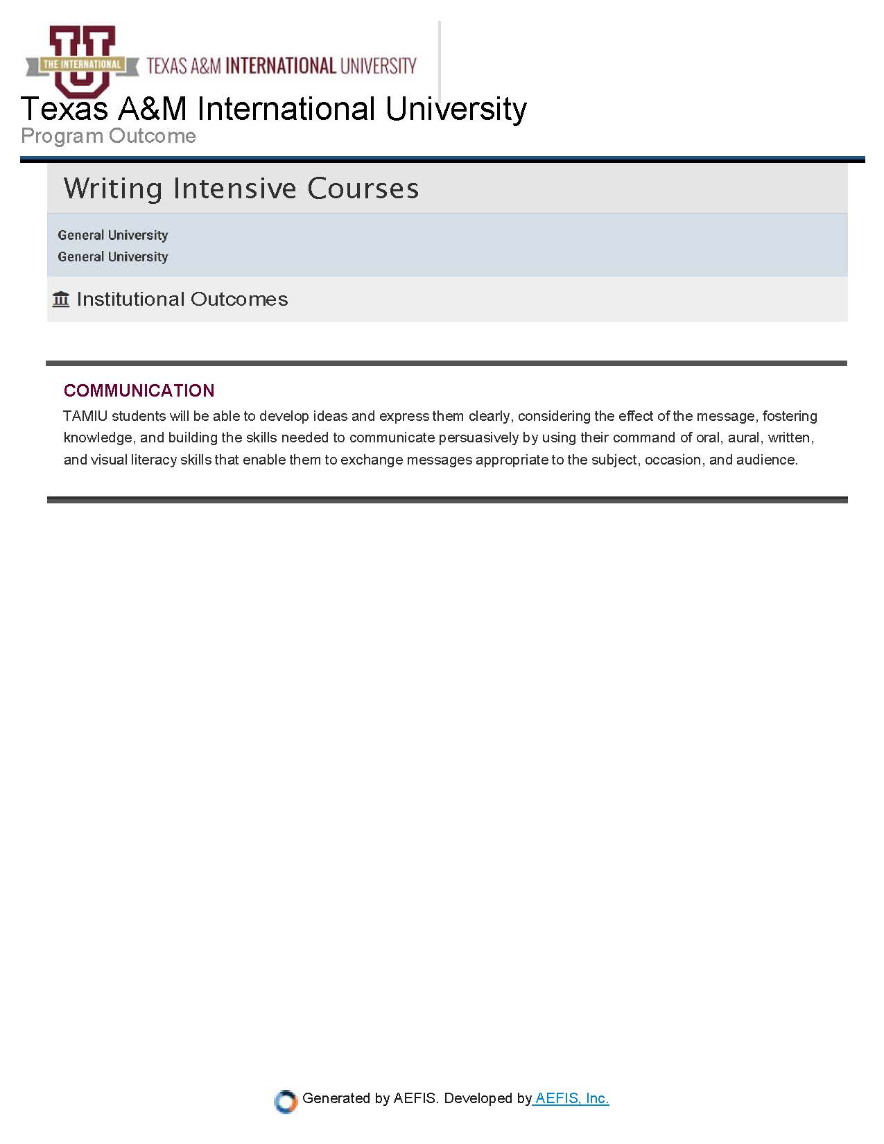 TAMIU | IARP | Assessment